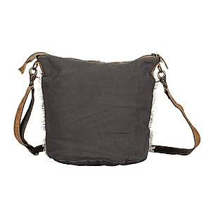 Myra Bag Mystical Upcycled Canvas & Cowhide Shoulder Bag S-1368