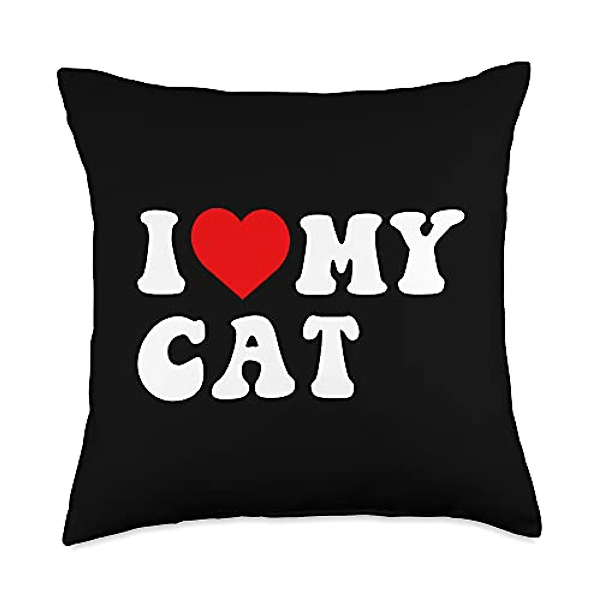 I Love My Cat Gifts I Love My Cat Throw Pillow, 18x18, Multicolor
