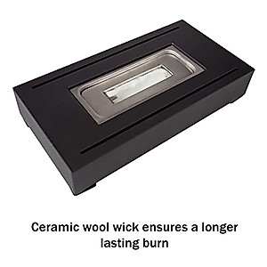 Bio Ethanol Tabletop Fire Pit Set – 2-Pack Indoor or Outdoor Smokeless Portable Fireplace – Clean Burning 360-View Modern Décor by Northwest (Black)