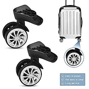 YHG Luggage Swivel Wheels, Luggage Replacement Wheels, Suitcase Wheels for Luggage, Suitcase Replacing and Repairing(2pcs), No Universal Luggage Replacement Wheel