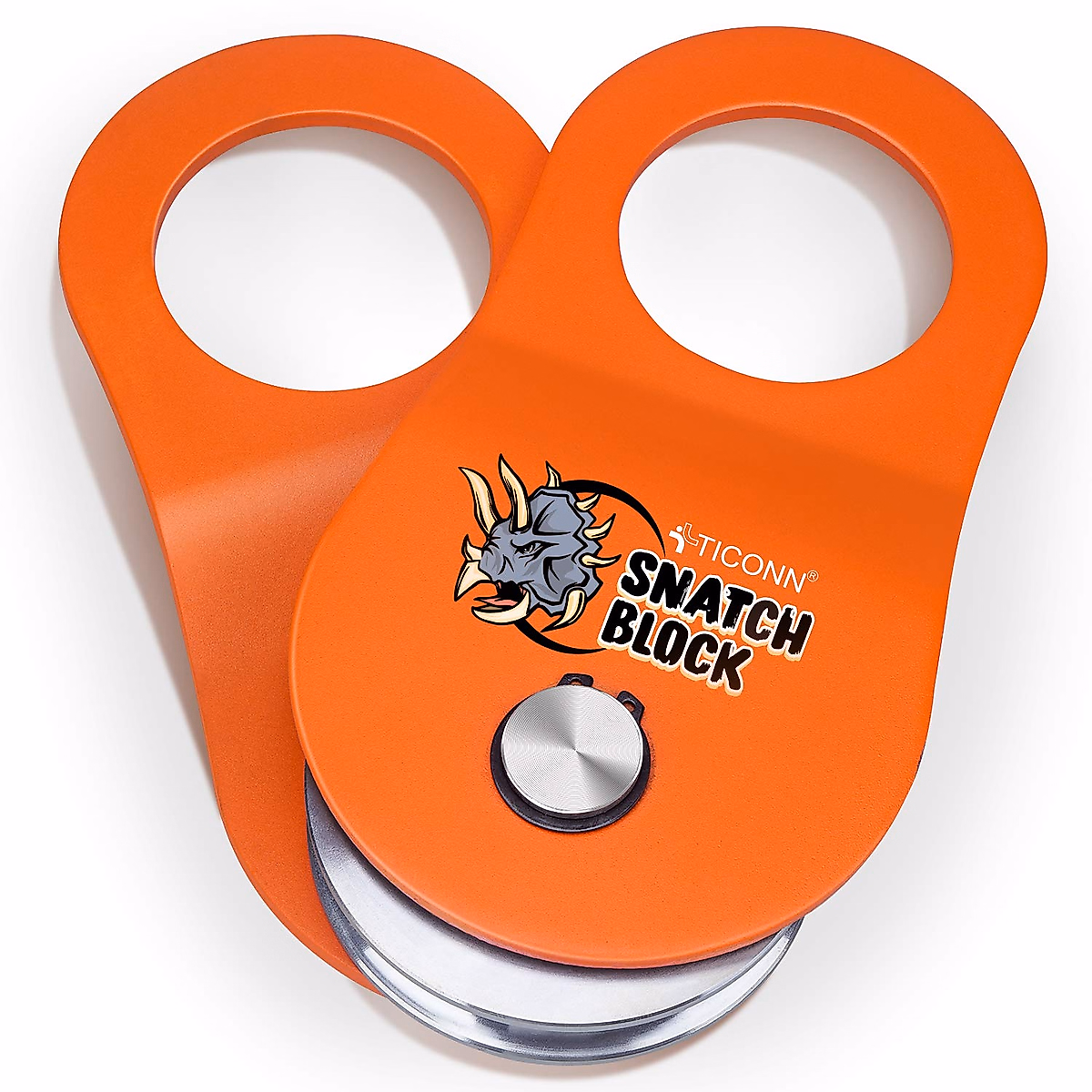 TICONN 10 Ton Winch Snatch Block Towing Pulley Blocks 22,000 LBS Capacity, Heavy Duty Offroad Recovery Accessory for Truck, Tractor, ATV & UTV