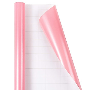 MAYPLUSS Wrapping Paper Roll - Mini Roll - 17.3 inch X 120 inch Per roll - Solid Matte Pink/Silver/Golden Design (43.2 sq.ft.ttl)