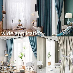 BEL AVENIR 4 Pack Curtain Tiebacks Tassel Drapery Tie-Backs Rope Handmade Holdbacks Home Office Hotel Decorative (Gold)