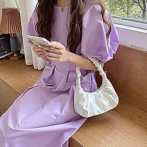 NIUEIMEE ZHOU Small Shoulder Bag for Women Classic Clutch Trendy Tote HandBag Crossbody Purse with Zipper Closure