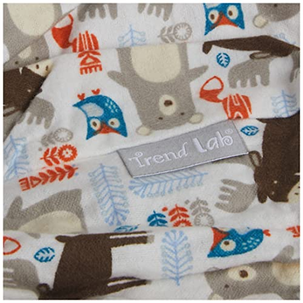 Trend Lab 100% Cotton Scandi Forest Deluxe Flannel Fitted Crib Sheet, 28x52 Inch (Pack of 1)