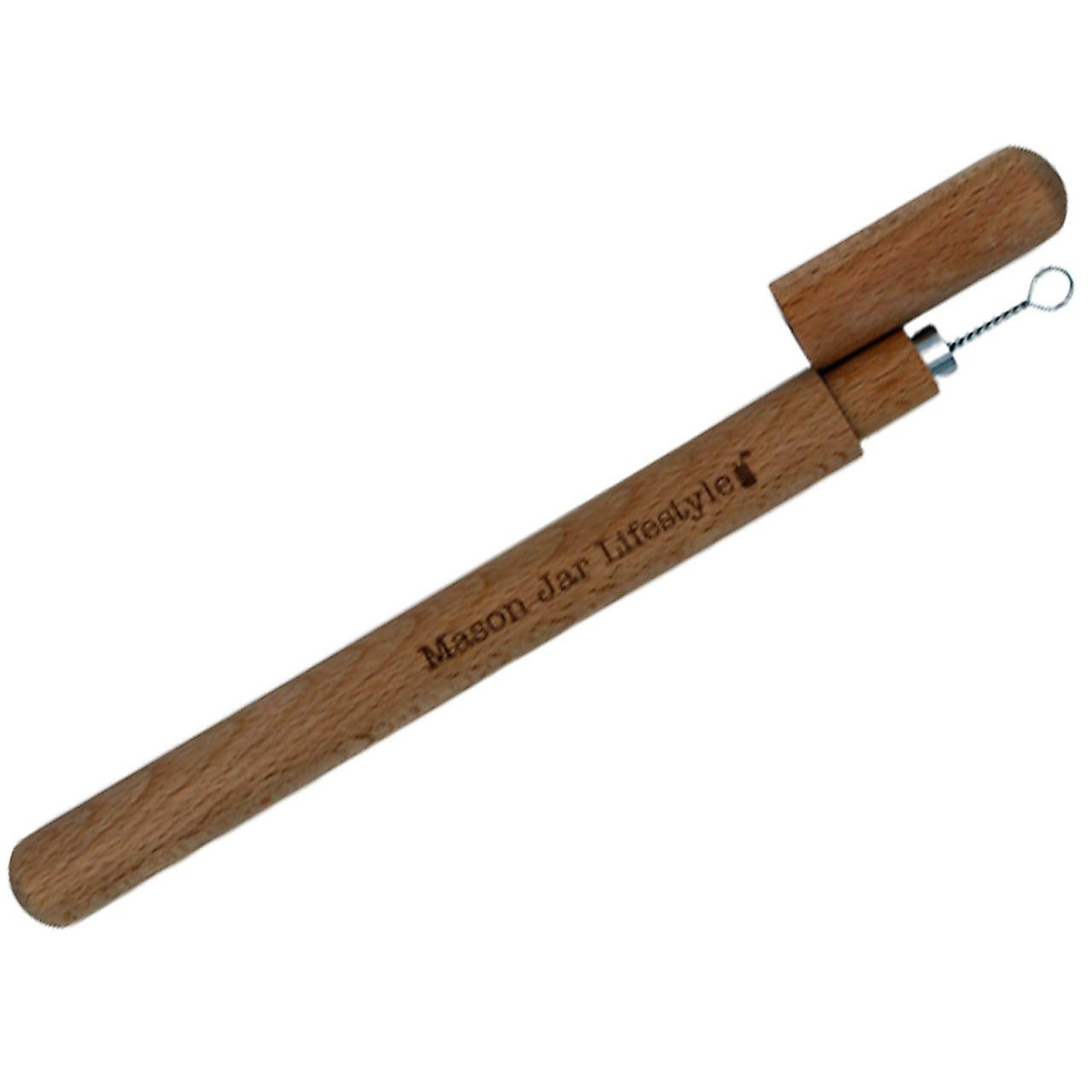 Wood Reusable Straw Carrying Case by Mason Jar Lifestyle - Fits Up To 10" Long and 12mm Wide Straws (3 Pack)