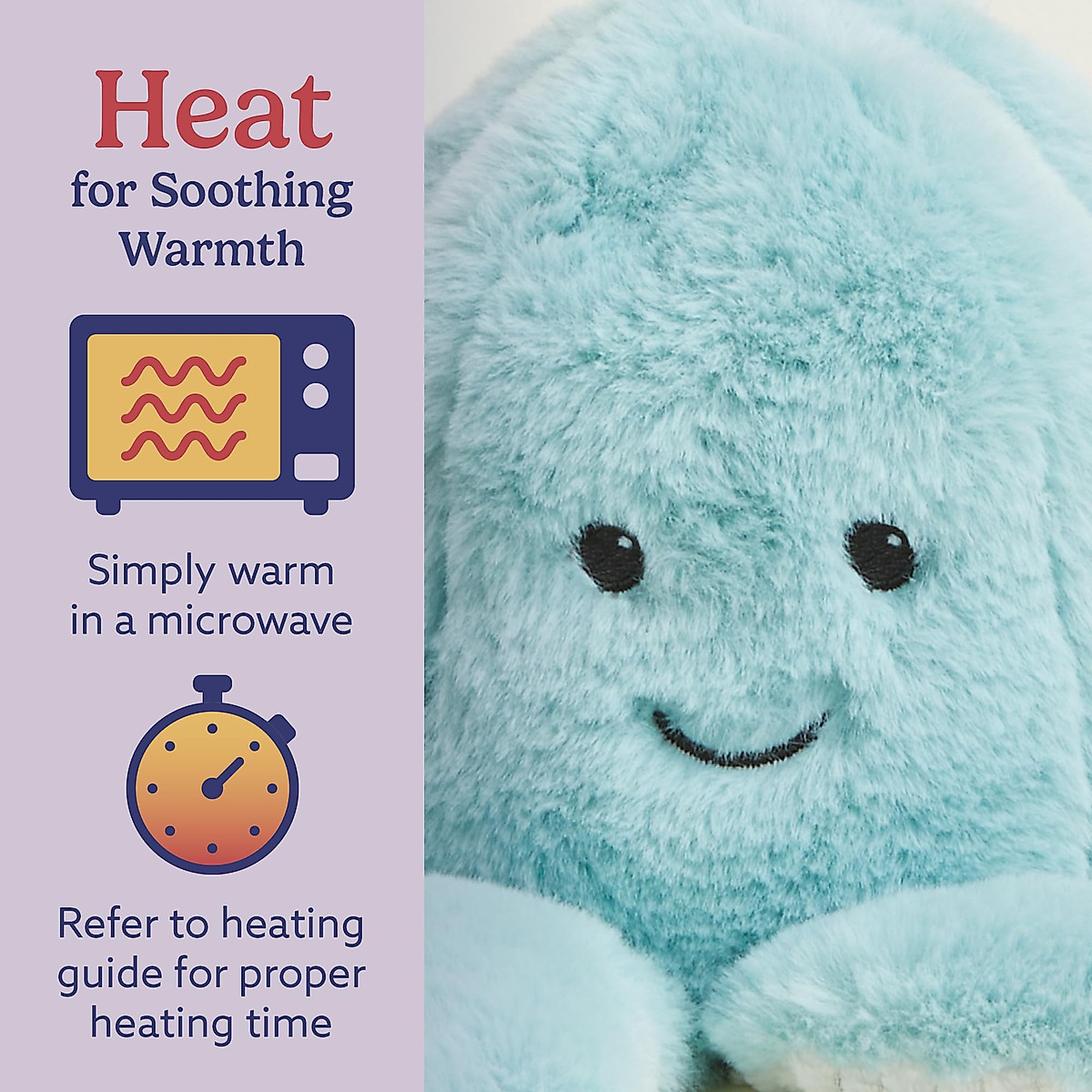 warmies Microwavable & Weighted Stuffed Animals, Octopus - Heated Stuffed Animal Plushie for Warmth & Comfort - Cute Soft Plush Toys for Adults & Children (Boys, Girls, Babies & Toddlers)