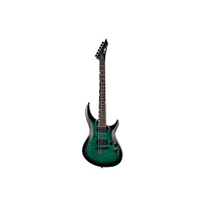 ESP 6 String LTD Deluxe H3-1000FR Electric Guitar, See Thru Black Sunburst, Right, (LH31000FRFMSTBLKSB)