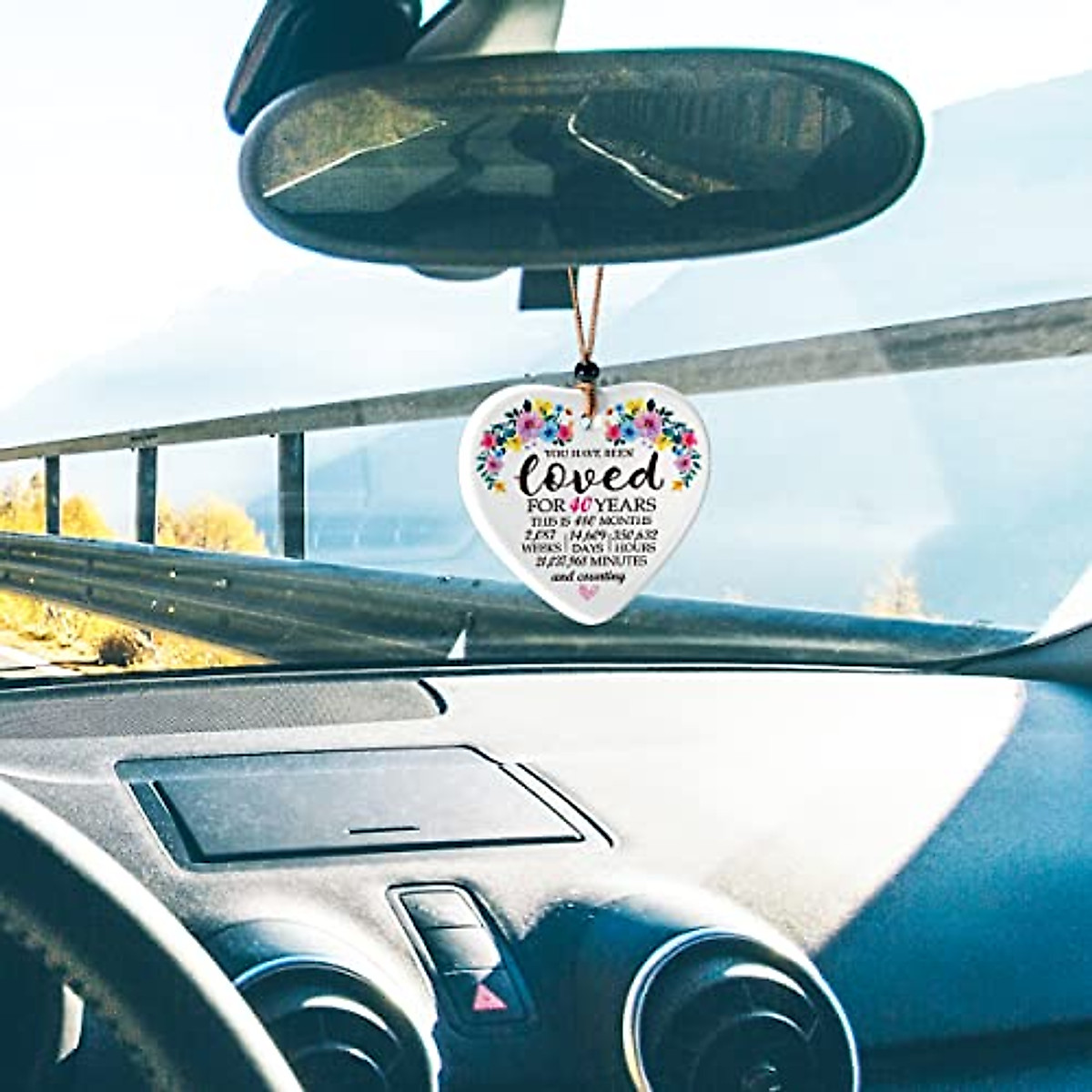 40th Birthday Gifts Ceramics Heart Plaque for Women Gift Idea for Fortieth 40th Birthday Anniversary Presents Ideas for Women Turning 40