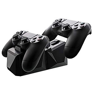 Nyko Charge Block Duo - 2 Port Controller Charging Station with Patented Charging Dongles and Micro-USB/AC Power Cord for PlayStation 4