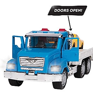 Driven by Battat – Toy Tow Truck For Kids – City Vehicle Toy – Lights & Sounds – Movable Parts – 3 Years + – Micro Tow Truck