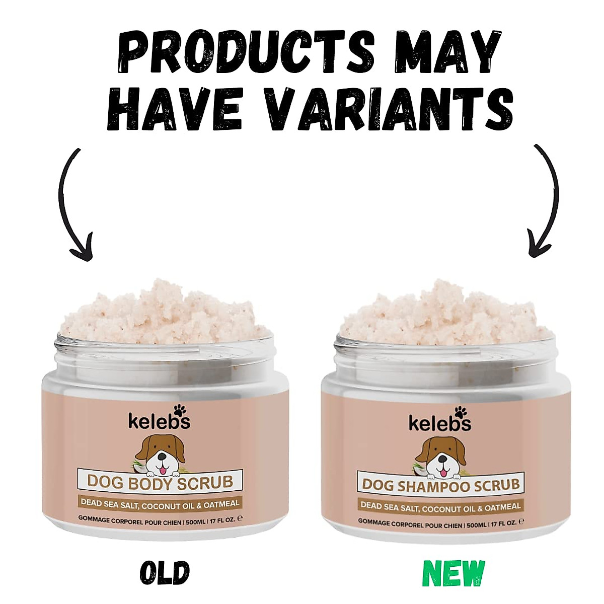 Exfoliating Dead Sea Salt & Coconut Oil Dog Scrub - Deep-Cleansing, Anti-Itch, Moisturizing with Oatmeal & Essential Oils