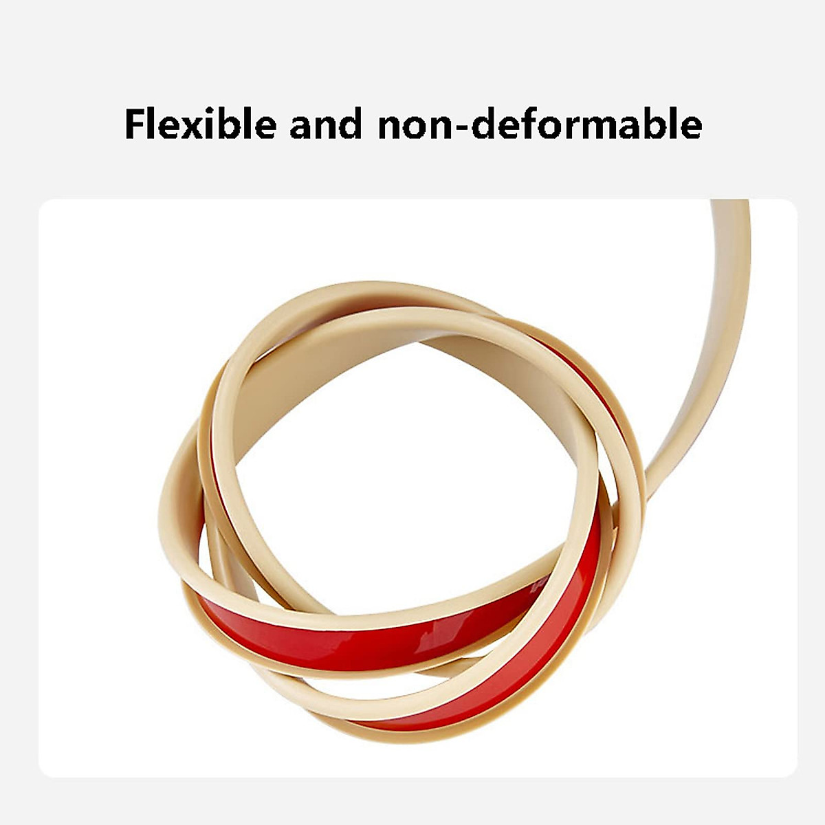 LKYJD 4m U Shape Veneer Edge Banding Strip, Self Adhesive Wood Edging Veneer Tape, Kitchen Worktop Edging Protectors Joining Strip, Edging Trim Sealing Strip, Tables and Chairs, Cabinets（Red-18mm）