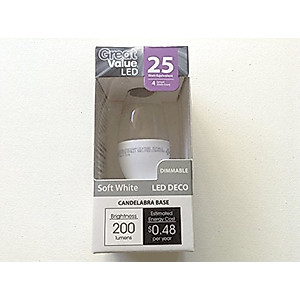 Great Value LED Deco Light Bulb, Soft White