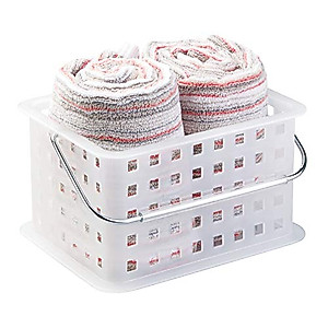 iDesign Storage Organizer Basket, for Bathroom, Health and Beauty Products - Small, Frost