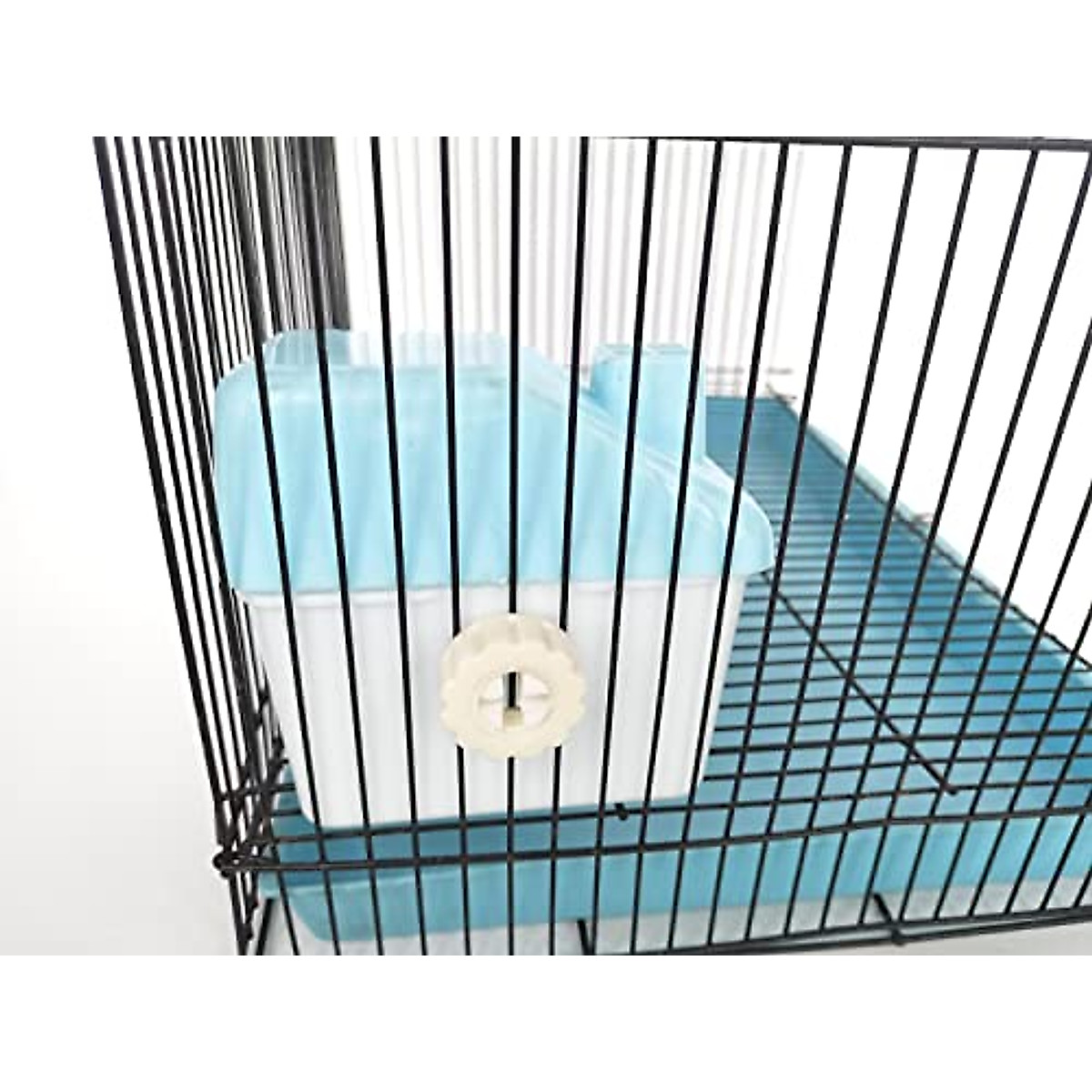 WOWOWMEOW Hamster Plastic House Hideout Small Animals Cage Corner Hideouts Habitat Decor for Dwarf Hamsters Gerbils Mice (Blue)