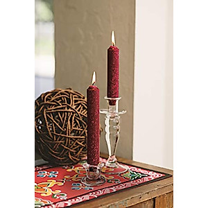 Root Candles 51978 Unscented Timberline Collenette 9-Inch Dinner Candles, 4-Count, Garnet