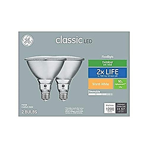 GE Classic 90 Watt EQ LED Par38 Warm White Dimmable Light Bulb (2-Pack)