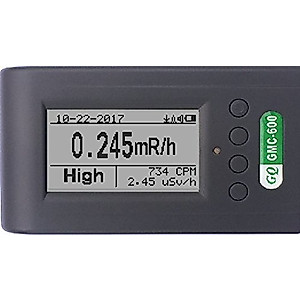 GQ Radiation Detector Dosimeter, GMC-600 Plus, Battery Powered, Wi-Fi Connectivity and Data Logging, High Sensitive, Alpha, Beta, Gamma, X-ray, Lithium-Ion