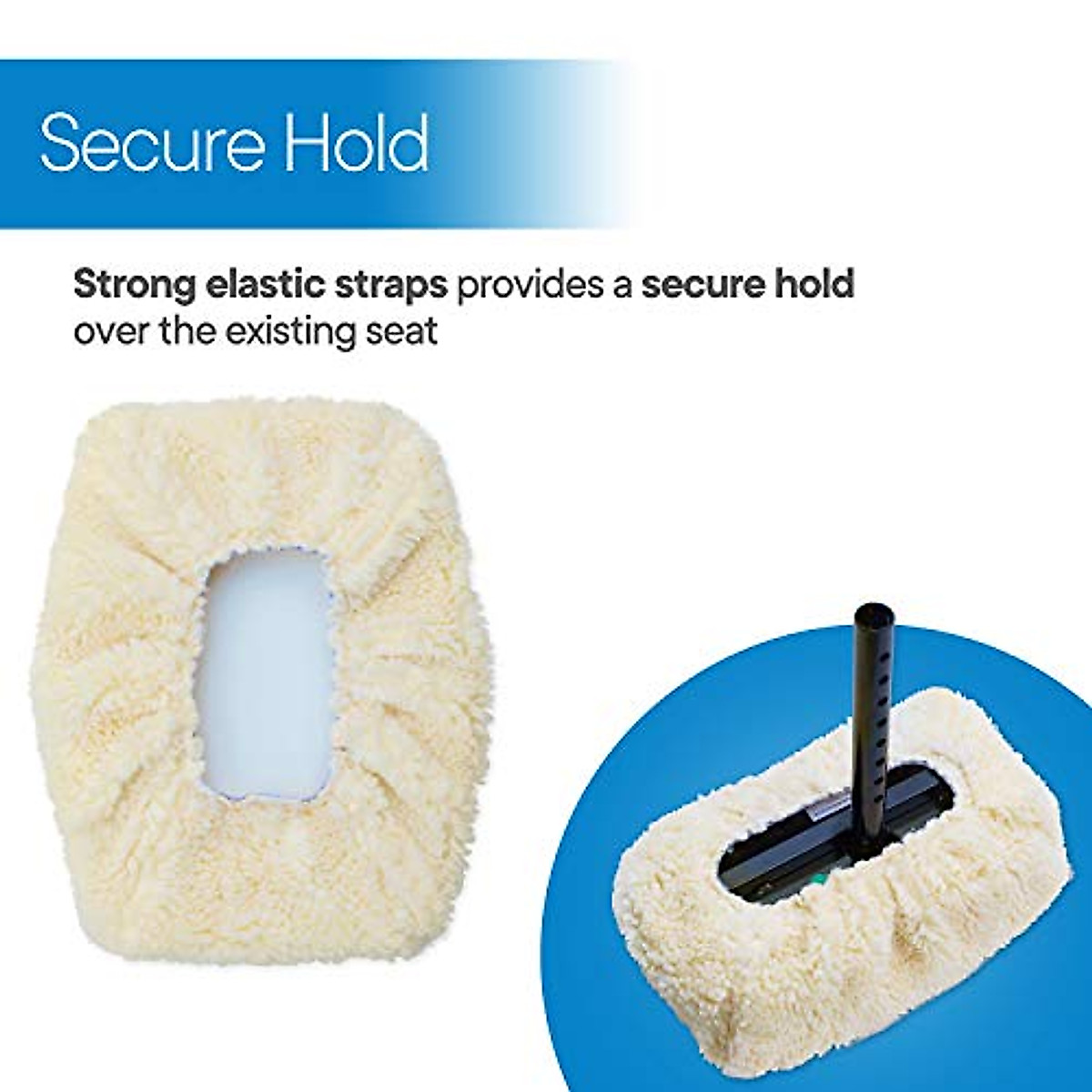 RMS Knee Walker Pad Cover - Plush Synthetic Faux Sheepskin Scooter Seat Cushion - Padded Foam for Comfort During Injury - Washable and Reusable - Fits Most Knee Scooters