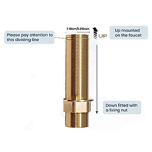 8 inch Extra Length Shank Nuts Faucet Tap Mounting Hardware Part 20cm