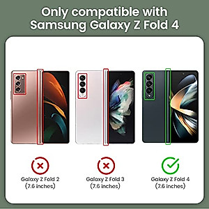 VEGO for Samsung Z Fold 4 Case, with Slide Camera Cover & Screen Protector Built-in 360° Rotate Ring Stand Protective Cover Case 5G 2022 - Blue