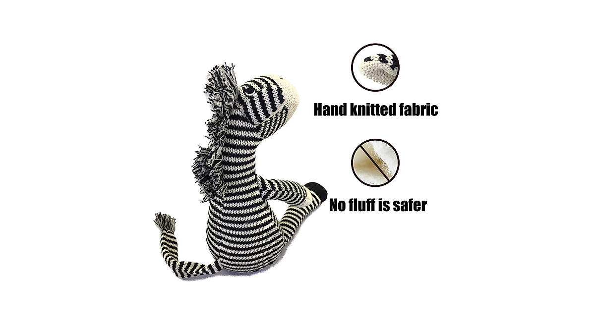Hand-Knitted Zebra Stuffed Animal - Ice King Bear Soft Plush Toy
