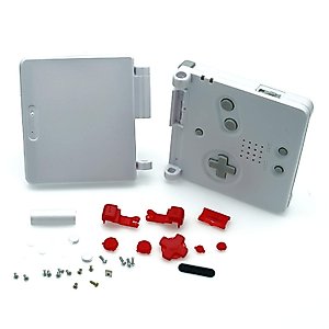 PartEGG Full Housing Shell Case kit Replacement for Nintendo Game Boy Advance SP GBA White