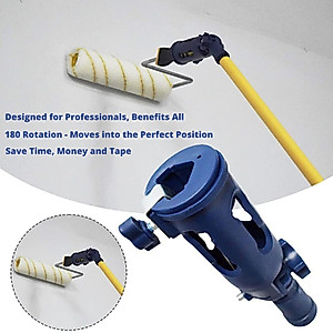 Multi-Angle Paint Brush Extender - Paint Edger Tool for High Ceilings, Walls, Trim and Corner Painting Tool, Paint Roller Extension Pole Attachments for Cutting in Clean, Paint Pole Extension Device
