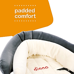 Diono Cuddle Soft Pack of 2 Baby Head Neck Body Support Pillows for Newborn Baby Super Soft Car Seat Insert Cushion, Perfect for Infant Car Seats, Convertible Car Seats, Strollers, Gray