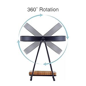 JOYOEIKON Tabletop 5x/1x Magnifying Makeup Mirror with Squared Bamboo Tray Small Desk Mirror 360° Rotation Vanity Mirror with Stand Desktop Cosmetic Mirror