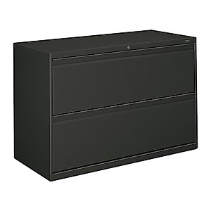 Hon 800 Series Lateral Files w/ Locks-2-Drawer, Lateral, With Lock, 42"x19-1/4"x28-3/8", Charcoal
