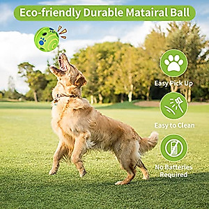 Dikeiuta Wobble Giggle Dog Ball, Interactive Chew Wobble Wag Giggle Ball for Dogs with Funny Sounds, Squeaky Dog Toys Ball for Relieve Anxiety, Grinding Teeth, Gifts for Dogs-5.51''(Large)