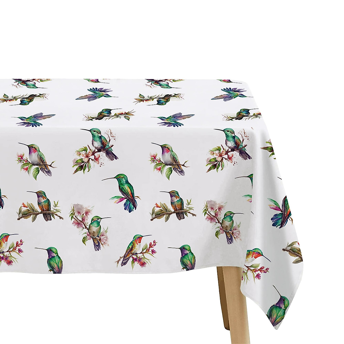APOWBLS Hummingbird Birthday Party Decorations Tablecloth - Disposable Bird Hummingbird Party Supplies Table Cover, Floral Hummingbird Bridal Baby Shower Wedding Table Cloth - 3 Pack (54in x 108in)