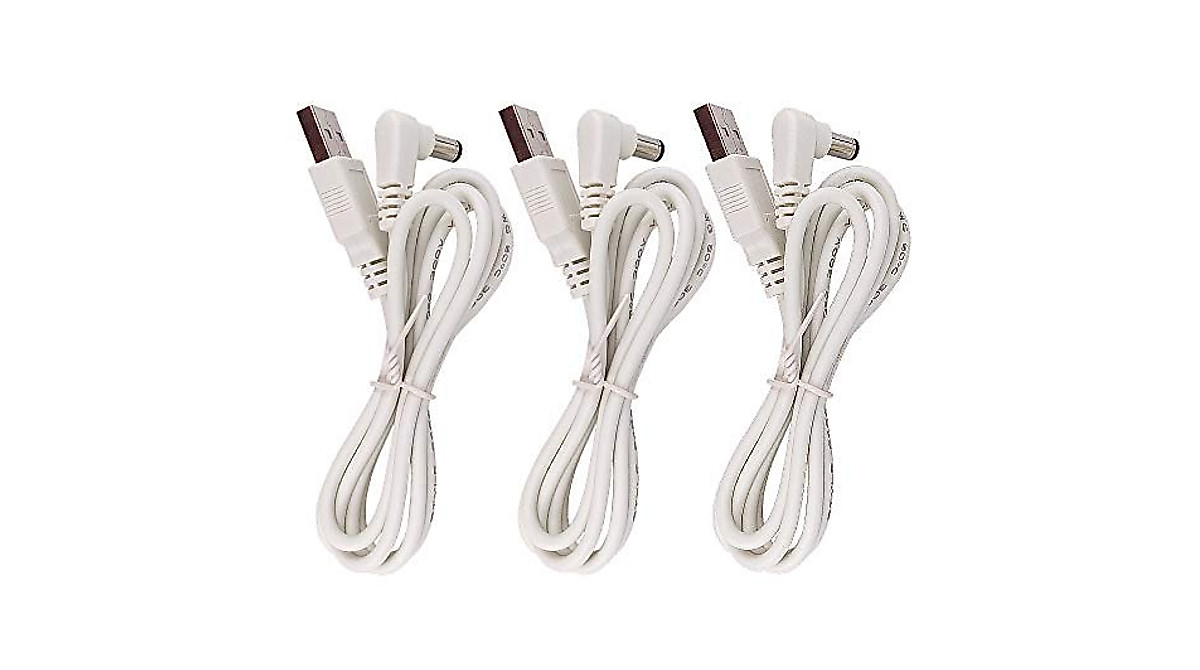 DZYDZR 3pcs Extension Cable USB to DC Cable - 5V USB 2.0 Port Male to DC 5V L Type Male 5.5mm x ...