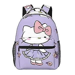 Cartoon Backpack Kawaii Cat Daypack Lightweight Travel Laptop Bag for Women Girl