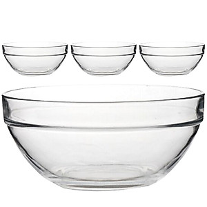 SHERCHPRY Mini Meal Prep Bowls Glass Ramekins Bowls Dessert Serving Bowls Salad Container Seasoning Holder for Kitchen Prep Candy Dips Condiment Sauces