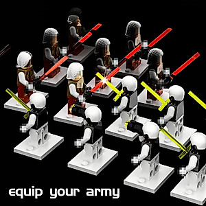 BingBricks 105pcs Light Sword Saber Blaster Building Blocks Accessory Pack for Lego Star Wars Fans, Third Party Building Accessories Compatible for Lego Minifigures