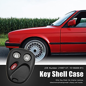 uxcell New 3 Buttons Key Shell Keyless Entry Fob Remote Control Case Replacement 21997127 for Cadillac for Chevrolet for GMC for Hummer