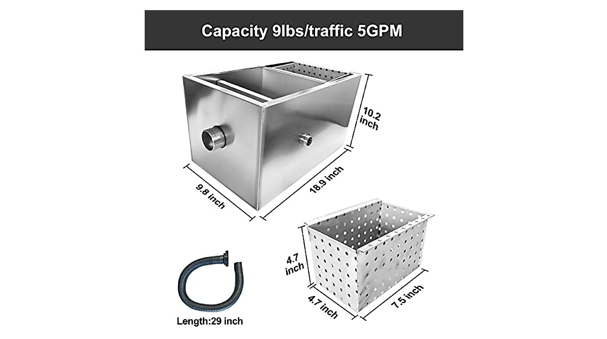 Stainless Steel Grease Interceptor for Restaurants