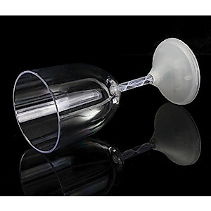 LED Light Up Flashing Wine Goblet Wine Glasses Plastic Flashing Cups 8 oz, Set of 6