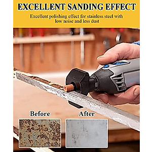 Sanding Bits for Dremel Rotary Tool, Grinding Stone Sanding Drill Bits with 1/8" Shank, Aluminium Oxide Tough Enough to Metal Rust Removal/Smoothing/Sharpening, Different Shape Meet More Needs, 42Pcs