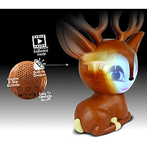 ANIMAT3D Fawny Talking Animated Reindeer with Built in Projector & Speaker Plug'n Play