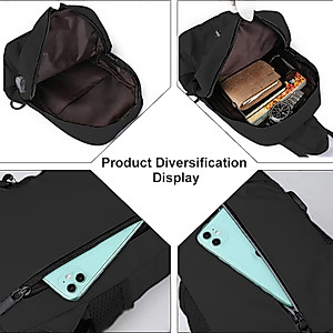 Donason Sling Backpack Crossbody Men Outdoor Travel Hiking Anti Theft Pocket Daypack, Small Chest Bag with USB Charging Port