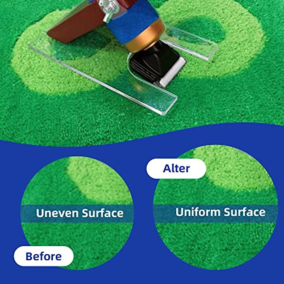 Carpet Trimmer Guide Rug Tufting Carver Holder for Carpet Trimmer, Carpet Trimmer Shearing Guide Tool to Keep Your Rug Surface Uniform, Excluding Carpet Trimmer