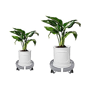 Adjustable Plant Stand (15-20’’) with Wheels Large Potted Planter Plant Stand on Wheels Pound Heavy Duty Plant Dolly Movable Plant Caddy Adjustable Rolling Tray Coaster…