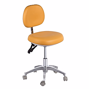 SFKLYU Ergonomic Dentist Chair Adjustable Dental Medical Chair Dentist Doctor's Stool with Backrest PU Leather,B,M