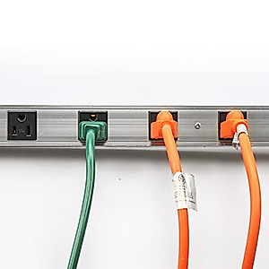 Inland Products 8 Outlet Aluminum Power Strip Silver (03197)