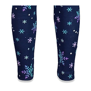 Disney Frozen Elsa Toddler Girls Fleece Long Sleeve Graphic T-Shirt and Leggings Outfit Set Turquoise/Blue 5T