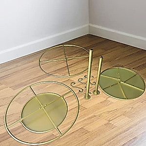 AMSXNOO Rotatable Round Clothes Rack 2-tier Kids Clothing Rack for Boutiques, Floor-Standing Circular Children Garment Rack Stand, Retail Display Costume Coat or Underwear Rack